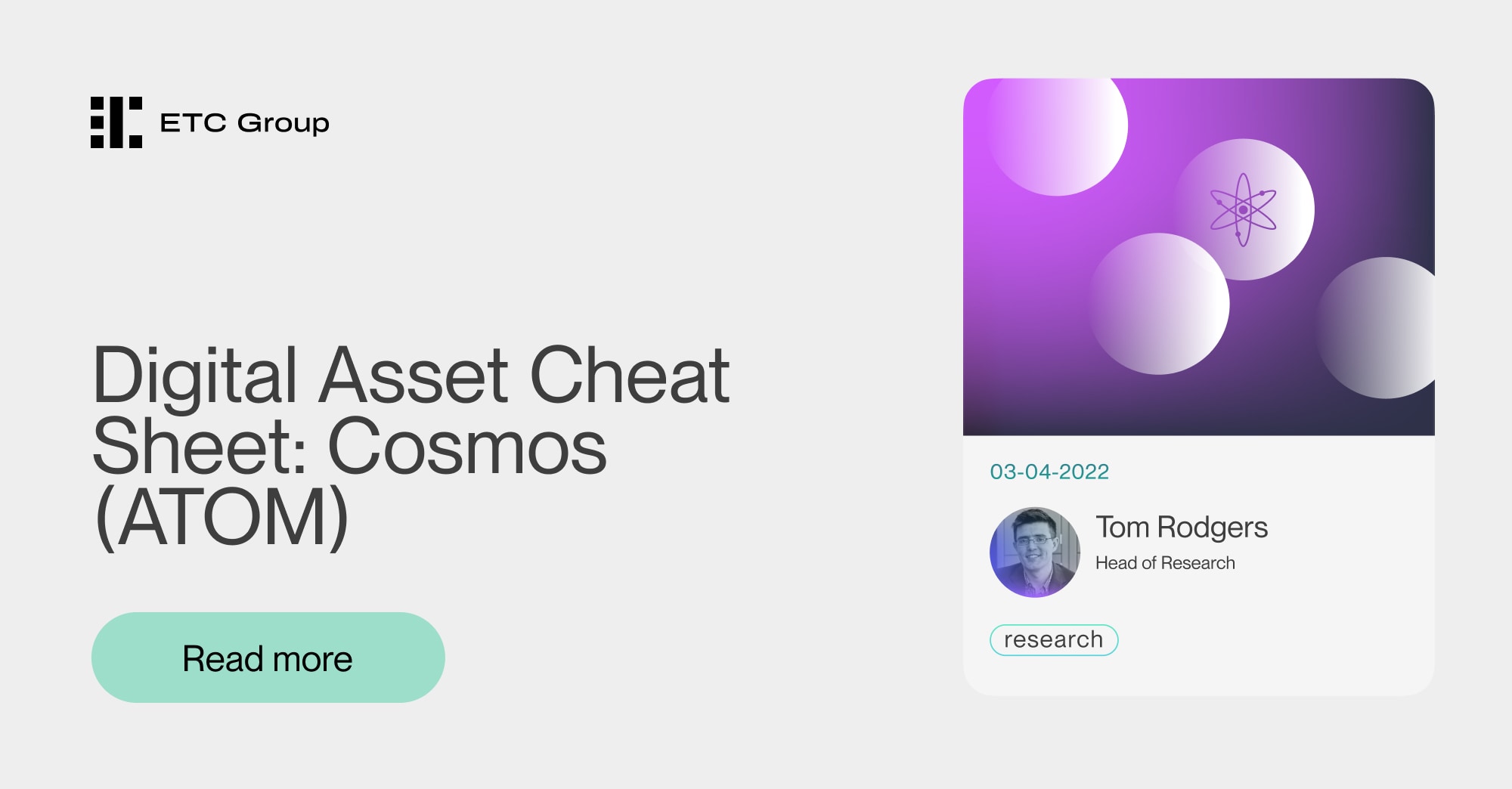 Digital Asset Cheat Sheet: Cosmos (ATOM) | Bitwise