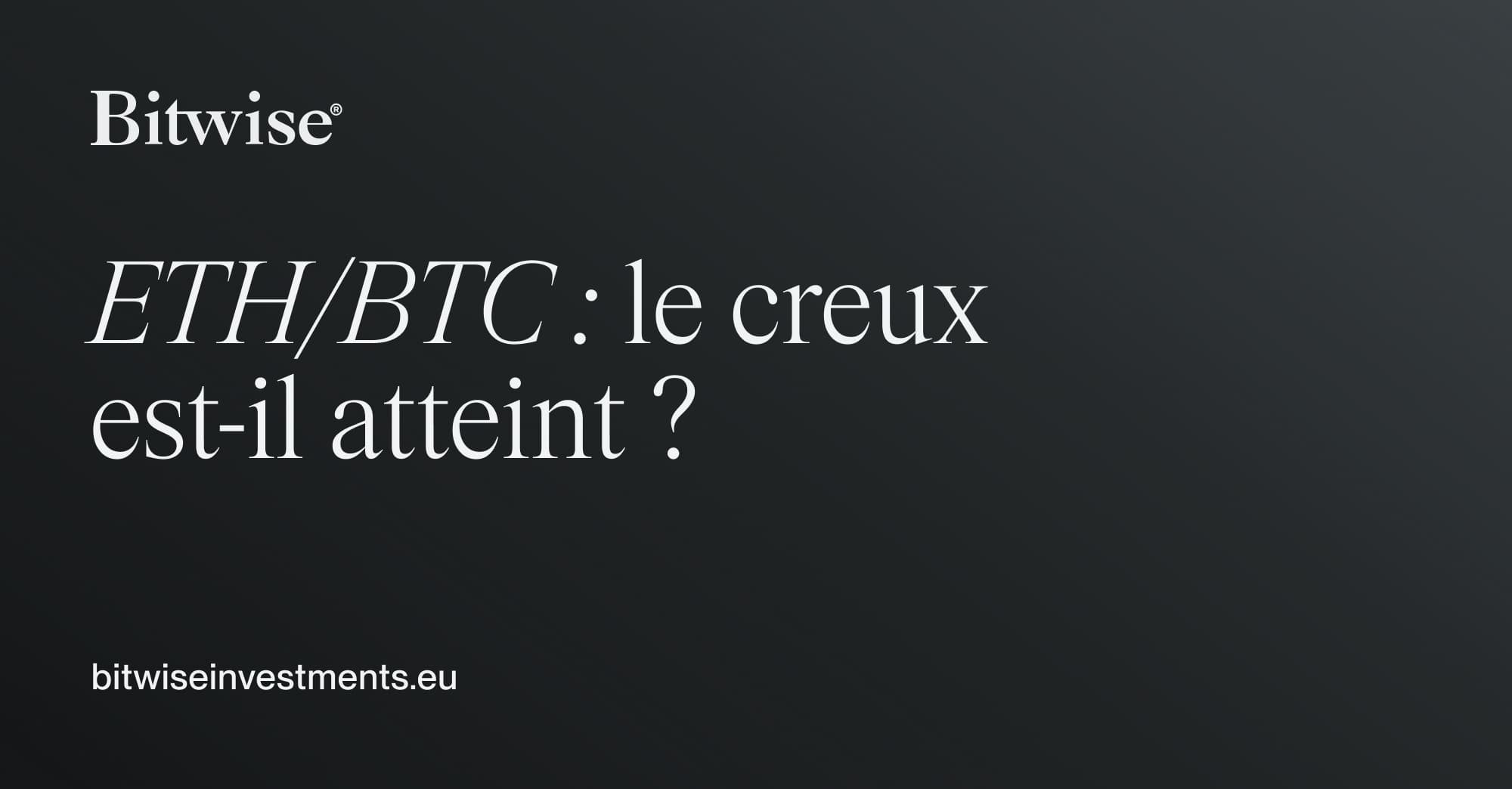 Prix d'Ethereum par rapport à bitcoin : une analyse quantitative à l'aide de l'indicateur ...