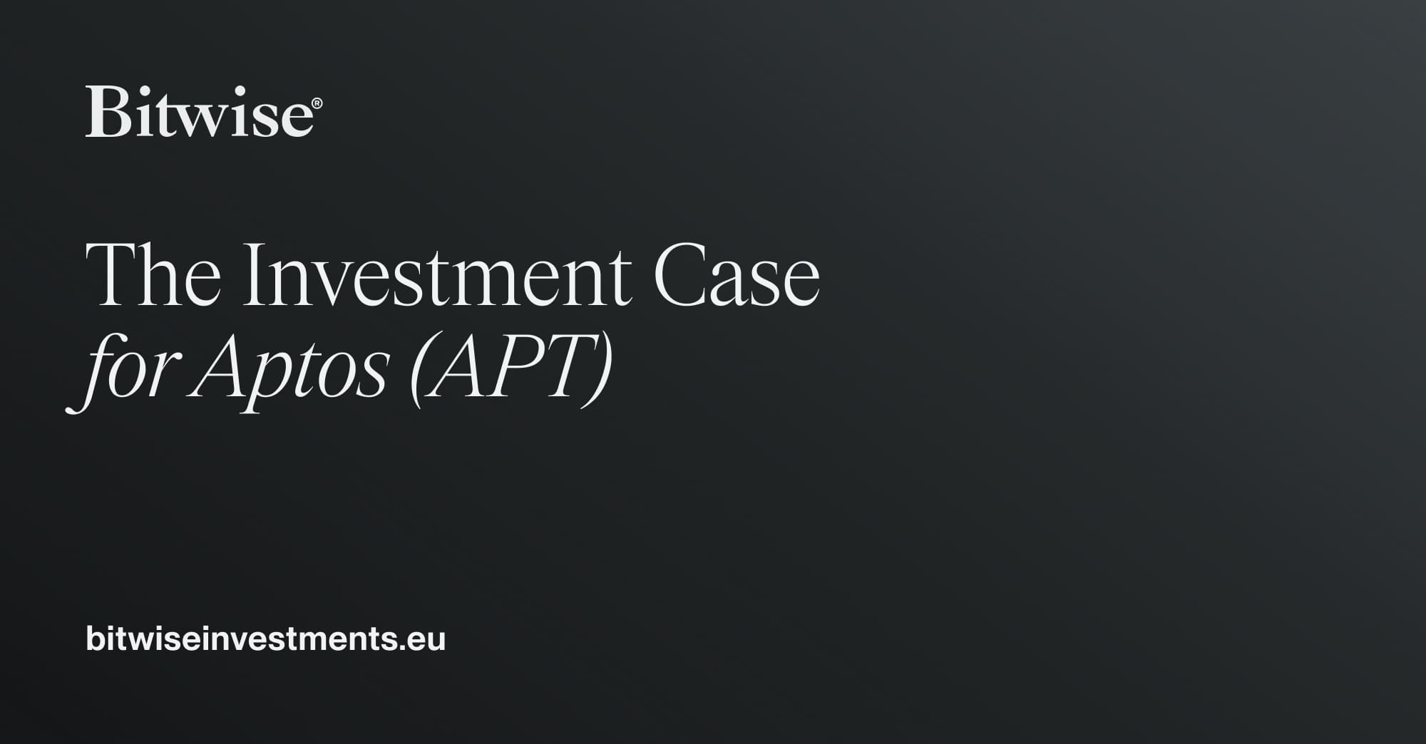 The Investment Case for Aptos (APT) | Bitwise