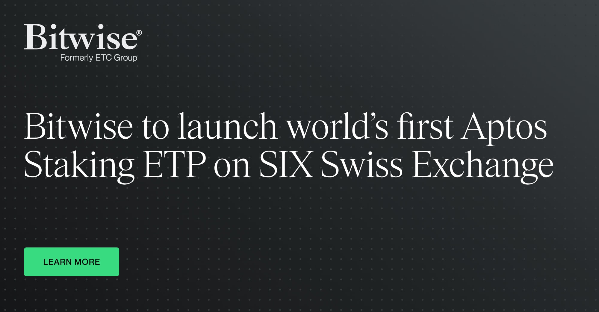 Bitwise to launch world’s first Aptos Staking ETP on SIX Swiss Exchange ...