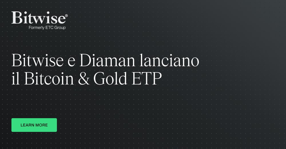 Bitwise e Diaman Partners lanciano un ETP su Bitcoin e oro | Bitwise