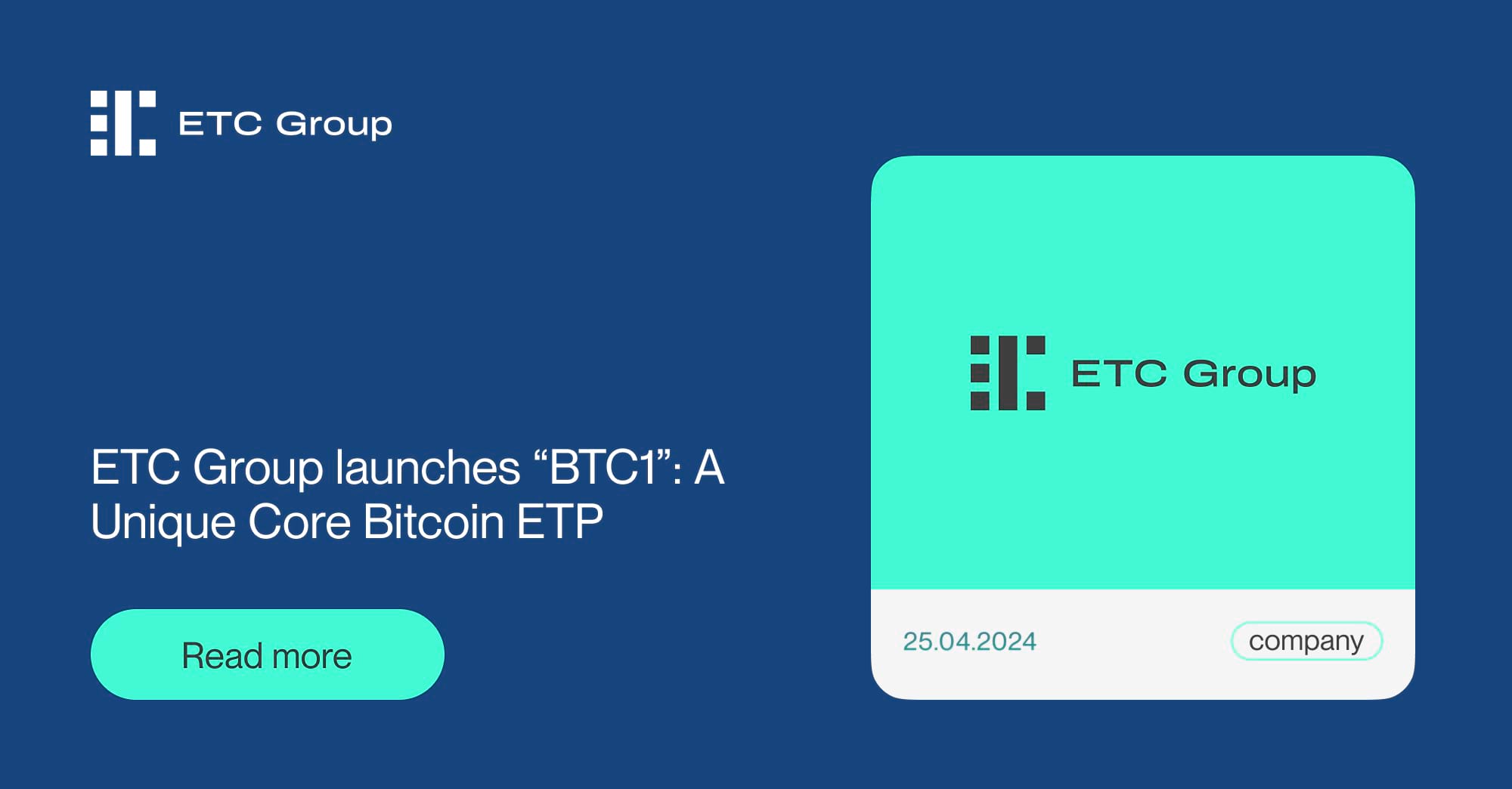 Bitcoin ETP - BTC1 | Press Release Bitwise Core Bitcoin | Bitwise