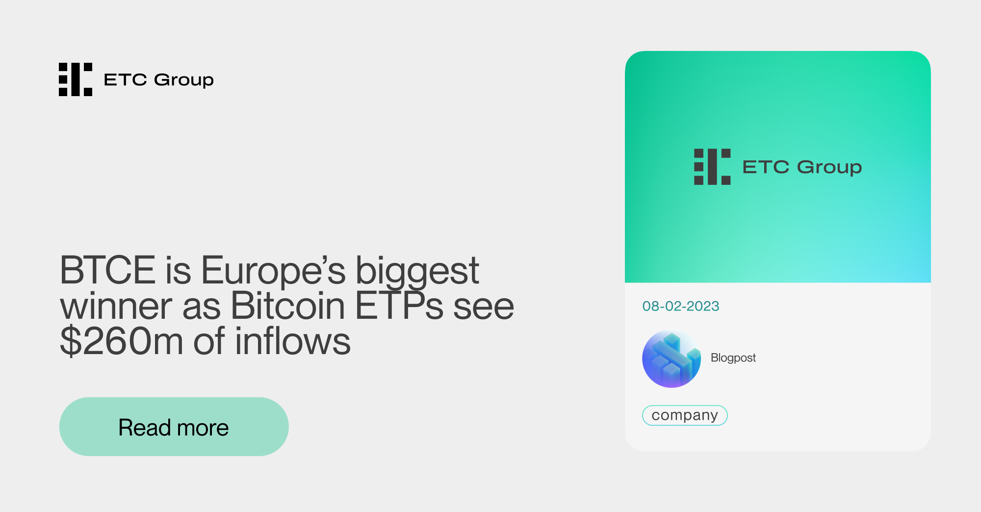 BTCE is Europe’s biggest winner as Bitcoin ETPs see $260m of inflows ...